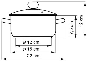 KOLIMAX - české nerezové nádobí Rendlík s poklicí KOLIMAX PREMIUM 15 cm, 1,0 l