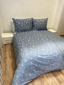 Povlečení bavlněné Techno TiaHome - 1x Polštář 90x70cm, 1x Přikrývka 140x200cm