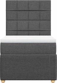 Box spring postel s matrací tmavě šedá 100 x 200 cm textil 3291968