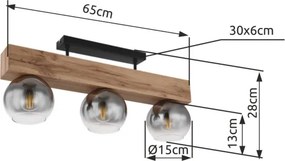 Globo 15656-3D - Lustr přisazený MOITAS 3xE27/40W/230V
