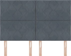 Čelo postele Tmavě šedá 144 cm samet 3337920