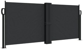 Zatahovací boční markýza černá 100 x 1 000 cm,  4004684