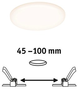 Paulmann 92388 Veluna VariFit, kulaté zápustné svítidlo, 8,5W LED 3000K, prům. 12,5cm, IP44