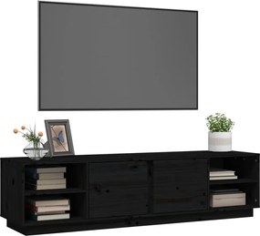 vidaXL TV skříňka 156 x 40 x 40 cm masivní borové dřevo [814458] Barva: Černá