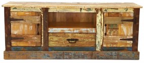 Indický nábytek - TV stolek Retro 150x60x45 z recyklovaného mangového dřeva Old spice