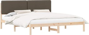 Rám postele s čalouněným čelem s čelo Taupe 200 x 200 cm 3405565