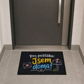 Mercury Flooring, Rohožka Pro pošťáka jsem doma 40x60 cm - na ven i na doma, 40x60, černá