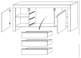 Komoda AMALFI III (Bílá)
