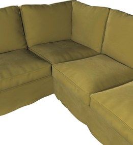 Potah na pohovku IKEA  Ektorp rohová barva zelená látka lesklé, sametová