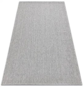 Dywany Luszczow Kusový koberec TIMO 5979 SISAL venkovní rám světle šedá Rozměr koberce: 140 x 190 cm