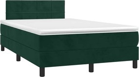 Box spring postel s matrací tmavě zelená 120 x 200 cm samet 3141296