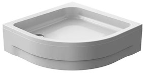 Polimat Čtvrtkruhová krylátová sprchová vanička Pako 2 80x80 (90x90) Barva: Bílá, Rozměry (cm): 90x90