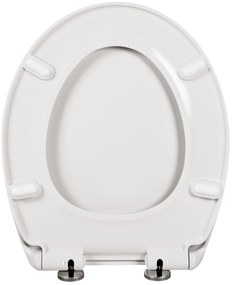 Gamma Sines, toaletní WC sedátko 418(467)x378mm, polypropylen, pomalé zavírání, bílá, GMA-D1