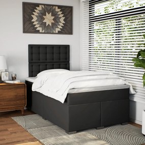 Box spring postel s matrací černá 120x190 cm umělá kůže 3290712