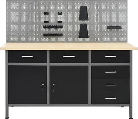 Pracovní stůl se čtyřmi nástěnnými panely 3053430