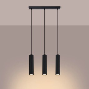 Sollux Lighting Závěsné svítidlo KARBON 3L černé