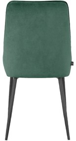 Danish style Jídelní židle Maya (SET 2 ks), samet, zelená