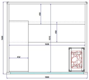 BPS-koupelny Kombinovaná sauna 2v1  - Infrasauna + finská sauna 180x160, 4-5 osob