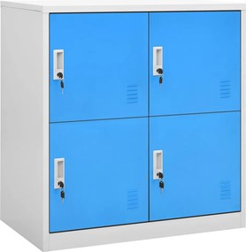 Uzamykatelné skříně 2 ks světle šedé a modré 90x45x92,5 cm ocel 3095224
