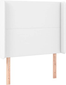 Box spring postel s matrací a LED bílá 80 x 200 cm umělá kůže 3139230