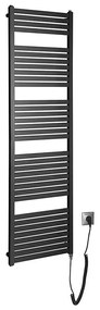 Aqualine - Koupelnový elektrický radiátor TONDI-E 600W/230V 169 cm matná černá DE446T