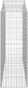Klenuté gabionové koše 14ks 200x50x140/160cm pozinkované železo 3145694