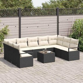 Set pohovek 10 ks Černá polyratan 3346547