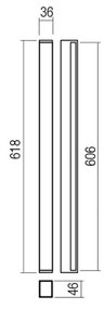 Redo 01-2762 nástěnné LED svítidlo Plot pískově bílé, 21W, 3000K, 61cm