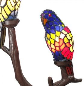 Stolní lampa Tiffany Parrots – 50x24x63 cm