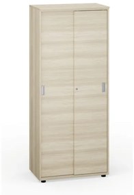 Kancelářská skříň s zasouvacími dveřmi PRIMO, 1781 x 800 x 420 mm, dub přírodní