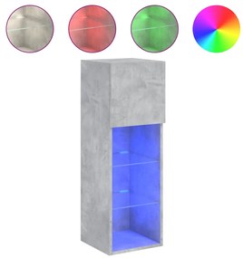 TV skříňka s LED osvětlením betonově šedá 30,5 x 30 x 90 cm