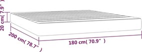 vidaXL Taštičková matrace 180 x 200 x 20 cm samet [347848] Barva: Tmavě moddrá