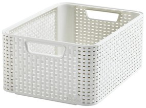 Krémový plastový úložný box 29x39x17 cm Style – Curver