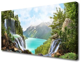 Obraz na plátně Záliv Vodopád Hory 100x50 cm
