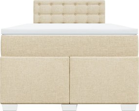 Box spring postel s matrací krémová 120x200 cm textil 3285874