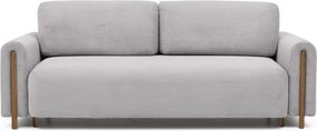 Světle šedá manšestrová rozkládací/s úložným prostorem pohovka 244 cm Arcadova – ELTAP