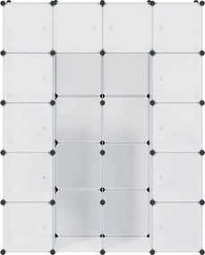 Modulární skříň se 14 přihrádkami bílá 37 x 146 x 180,5 cm 240500