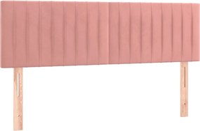 Box spring postel s matrací růžová 140x200 cm samet 3141430