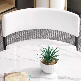 LuxuryForm DESIGN Jídelní set MONTE 4+1 - bílý / bílý