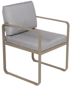 OnaDnes -20% Šedá čalouněná zahradní židle Fermob Bellevie s muškátovou podnoží