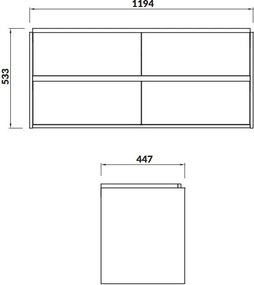 Cersanit - SET B284 skříňka + umyvadlo, bílý lesk, Crea 120, S801-323
