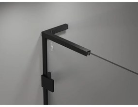Mexen Lunar L sprchová stěna levá 100 x 200 cm, 8 mm čiré sklo, černá matná, 830L-100-000-70-00-L