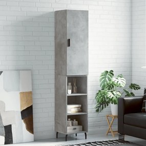 vidaXL Skříň highboard 34,5 x 34 x 180 cm kompozitní dřevo [3198993] Barva: Betonová šedá