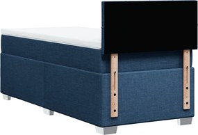 Box spring postel s matrací modrá 80x200 cm textil 3285721