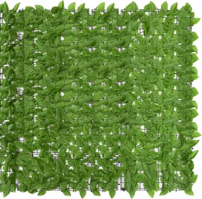 Balkonová zástěna se zelenými listy 300 x 150 cm 3216425