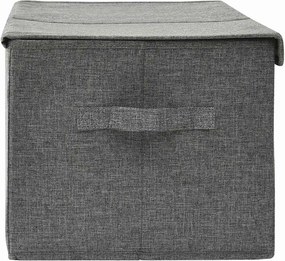 Úložný box textil 50 x 30 x 25 cm antracitový 332912