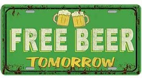 Cedule značka  Free Beer Tomorrow