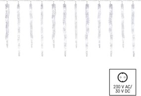 LED vánoční girlanda EMOS DCPC07 12x rampouch 3,6m 230V studená bílá