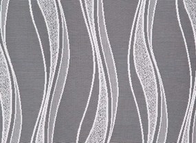 Olzatex žakárová záclona PARADISA 3904 vlnka, s bordurou, bílá, výška 150cm (v metráži)