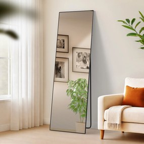Zrcadlo Benicia 160x50 cm – černá-matt